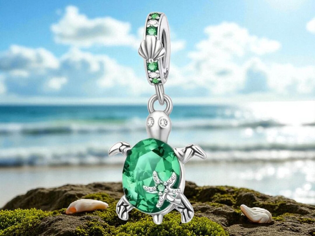 Sterling Silver Turtle Charm, Turtle Charm, Fits Pandora Turtle Charm ...