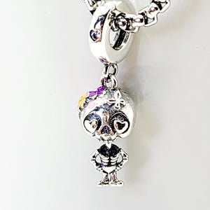 Sterling Silver Dancing Skeleton Charm, Skeleton Charm, Fits Pandora - Etsy