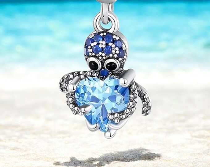 Sterling Silver Octopus Charm, Sterling Silver Charm, Fits Pandora ...