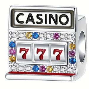 Sterling Silver Charm, Slot Machine, Fits Pandora Bracelet, Gift for ...