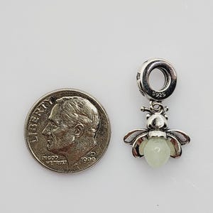 Sterling Silver Glow in the Dark Firefly Charm for Bracelet - Etsy