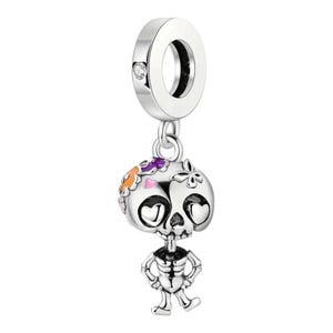 Sterling Silver Dancing Skeleton Charm, Skeleton Charm, Fits Pandora - Etsy