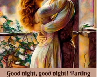 Romeo and Juliet Balcony Scene With Quote Poster 11x17 - Etsy