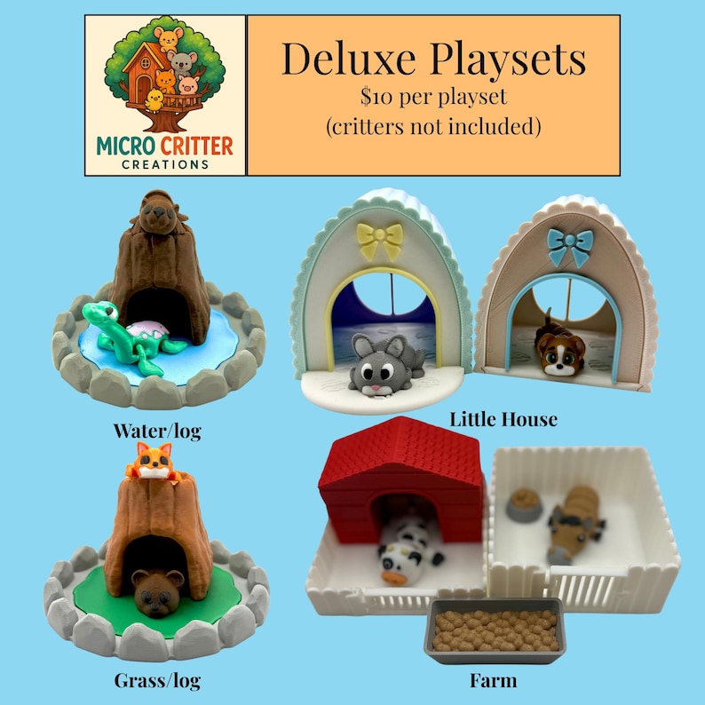 Micro Critters Deluxe Playsets - Etsy