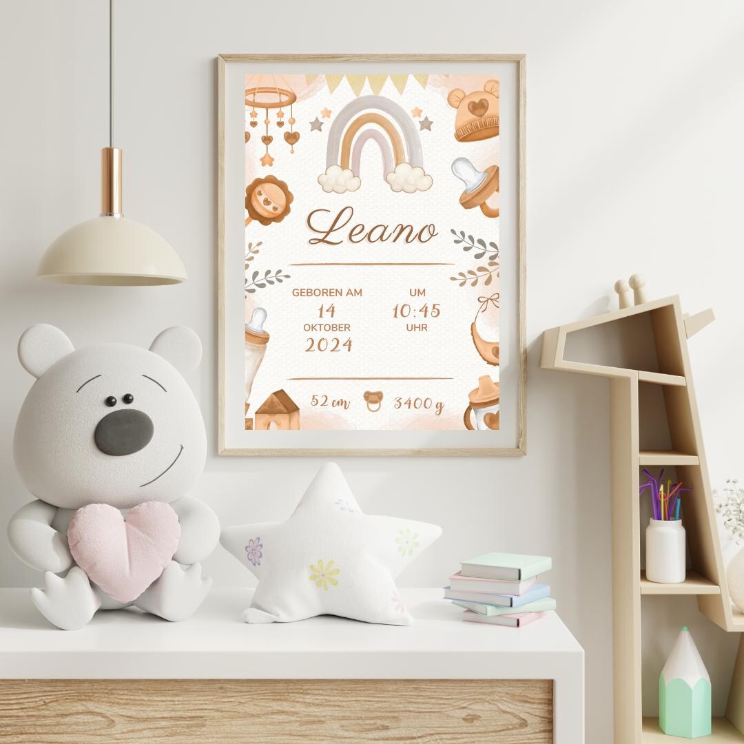 Personalized Birth Chart, Poster, Digital Download, Birth Picture ...