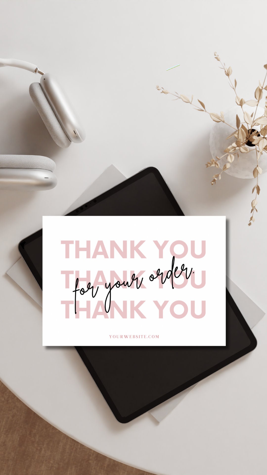 Business Thank You Card, Printable Thank You for Your Purchase Card ...