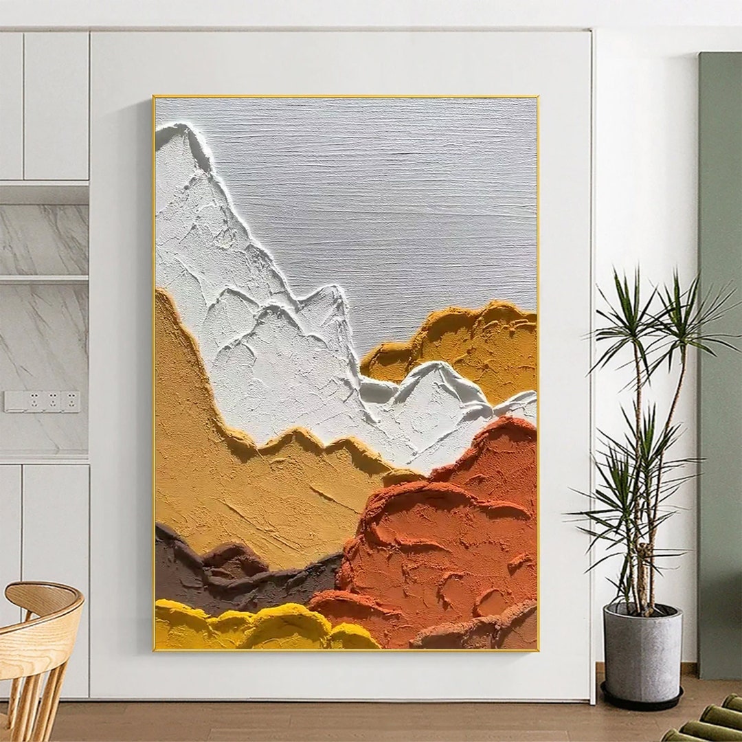 Terracotta Textured Wall Art 3D Texture Art Large Wall Art Light Gray ...