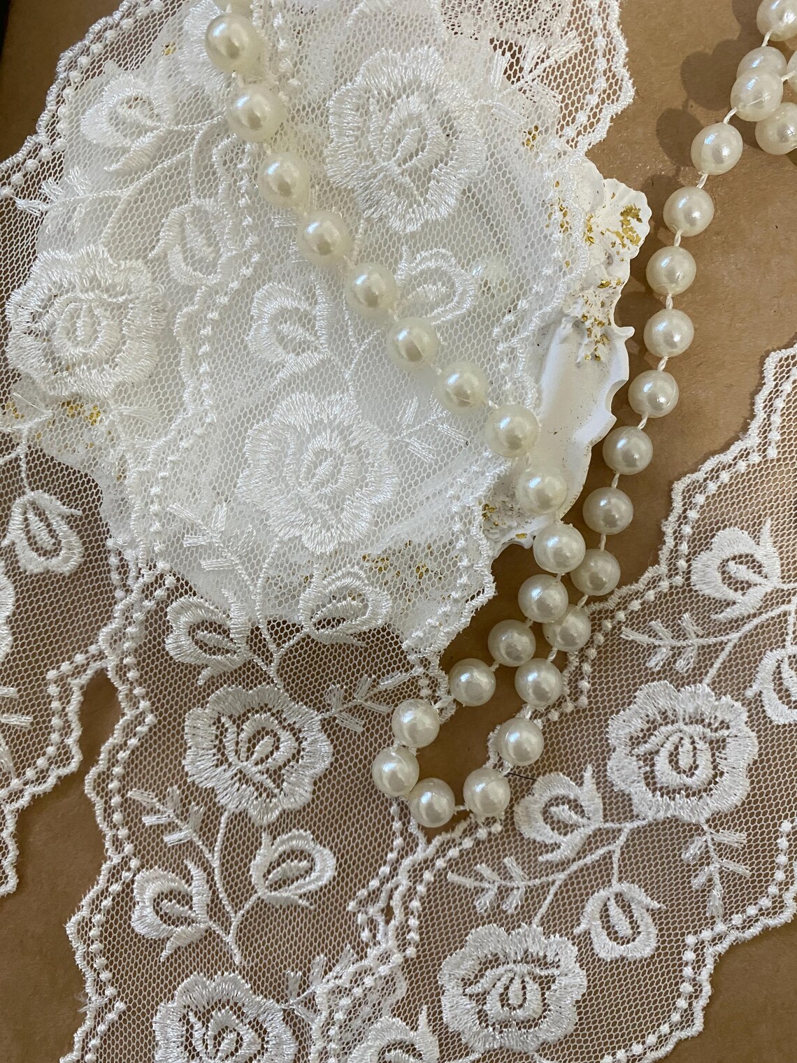Elegant White Vintage Floral Rose Lace Trim by Yard, Embroidered ...