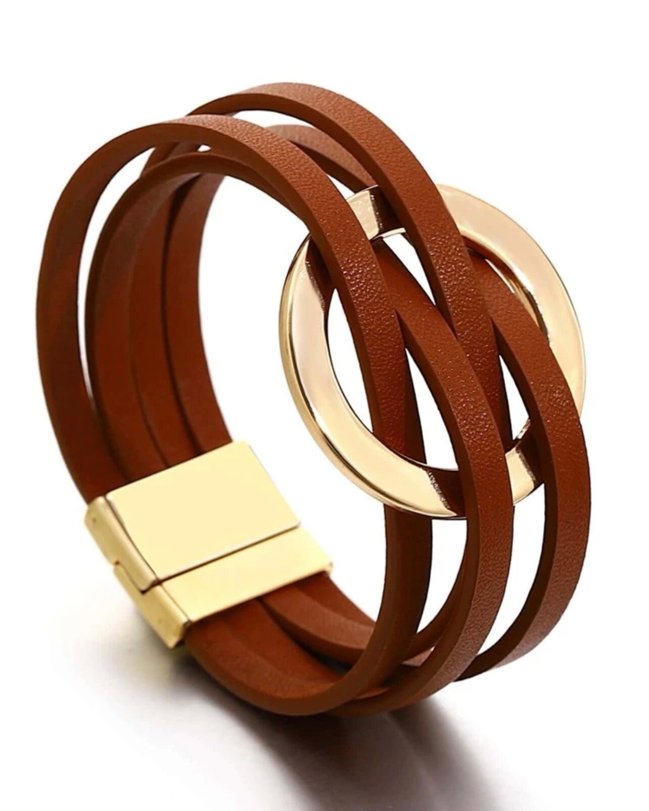 Brown Leather Bracelet - Etsy