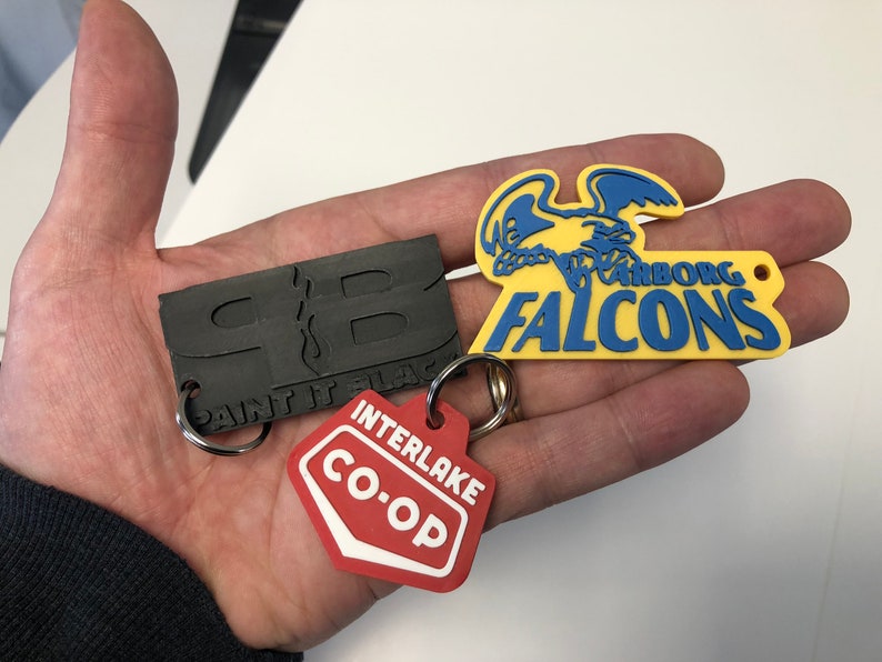 Custom Logo 3D Printed Keychains - Etsy
