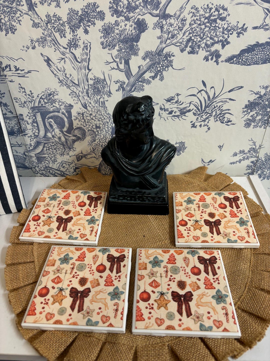 Christmas Cookie Tile Coasters, Home Decor - Etsy