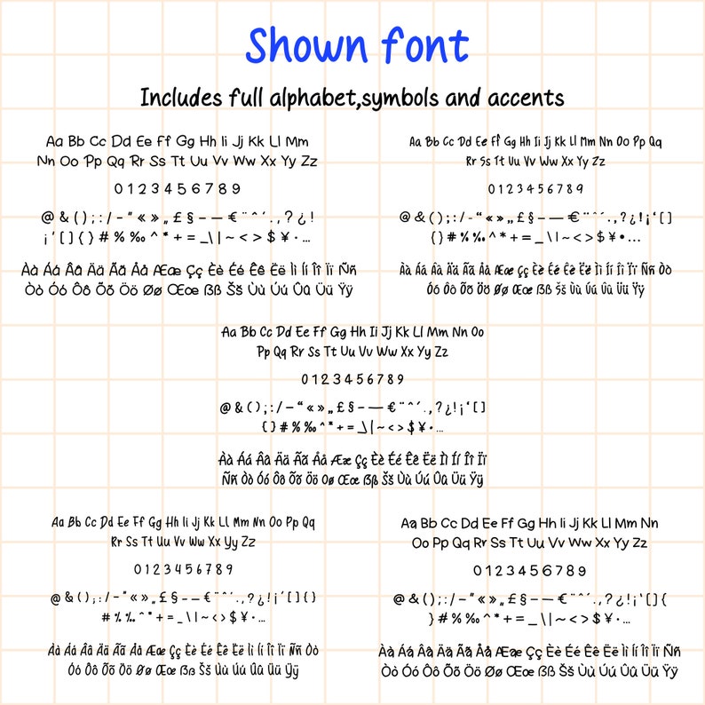 Font Bundle,handwritten Font,digital Note Font,neat Handwriting Font ...