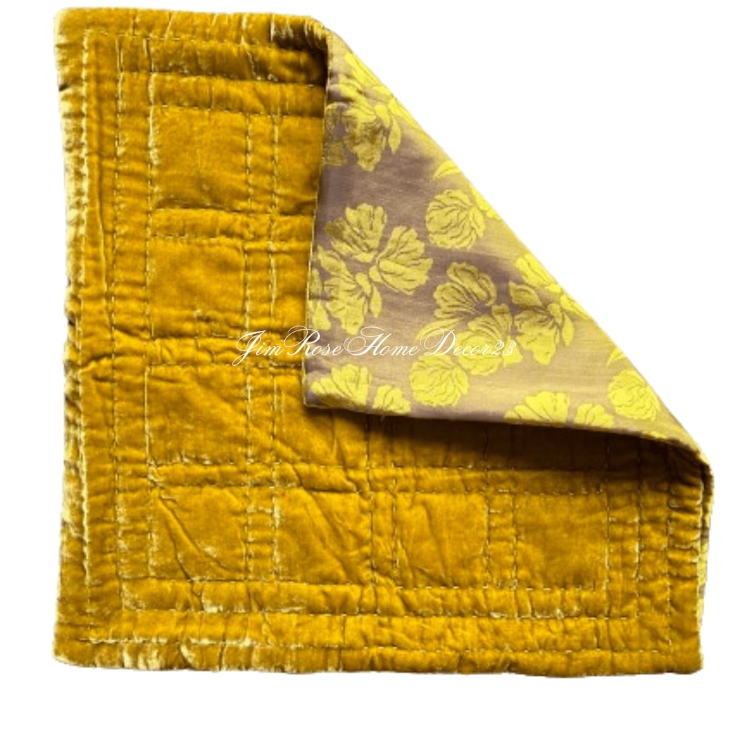 Mustard Yellow 100% Mulberry Silk Quilt Pillowcase Cover Quilt Hand ...