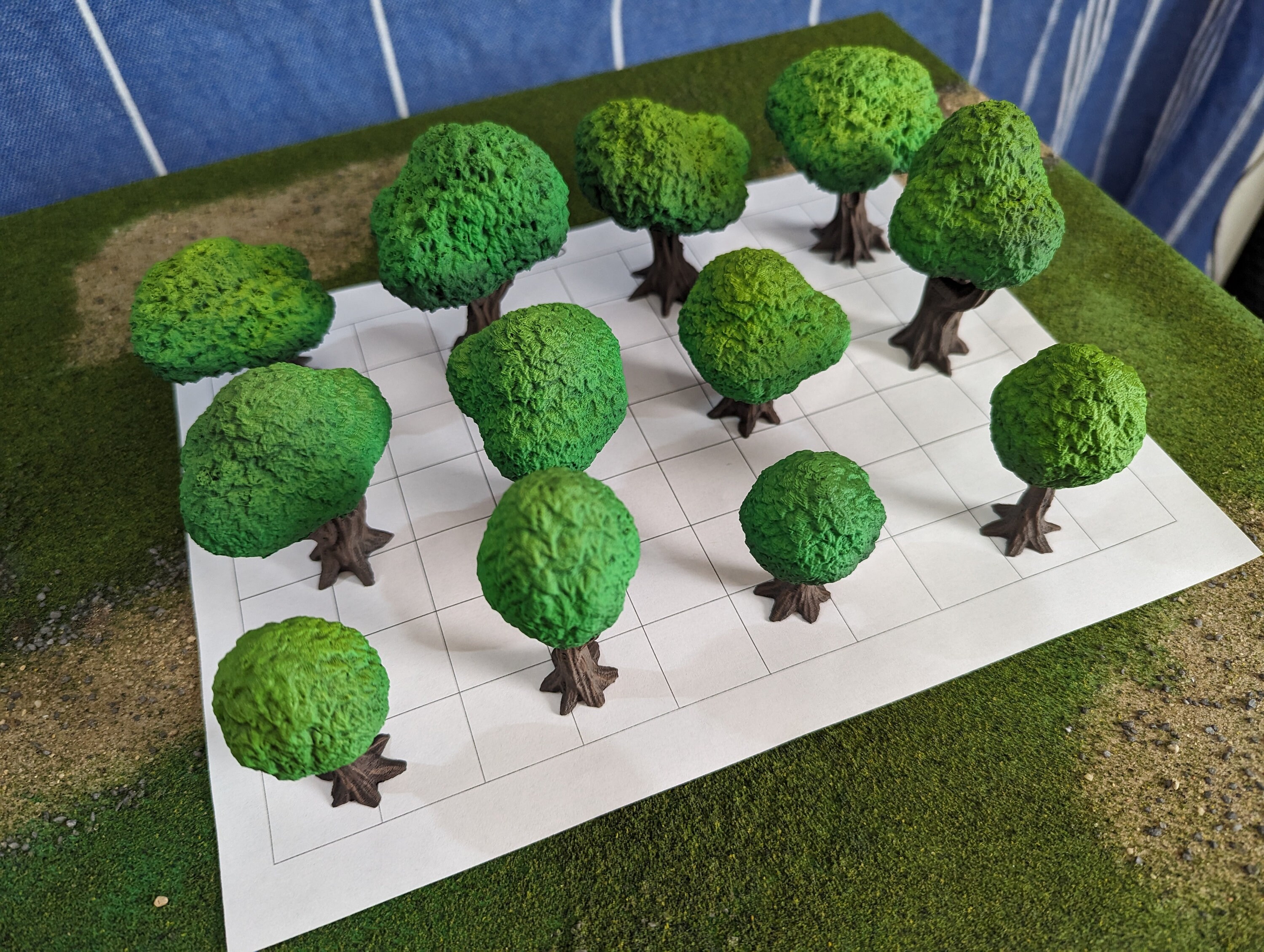 15mm Scale Painted Forest Terrain Trees 3D Printed Great Gift for ...