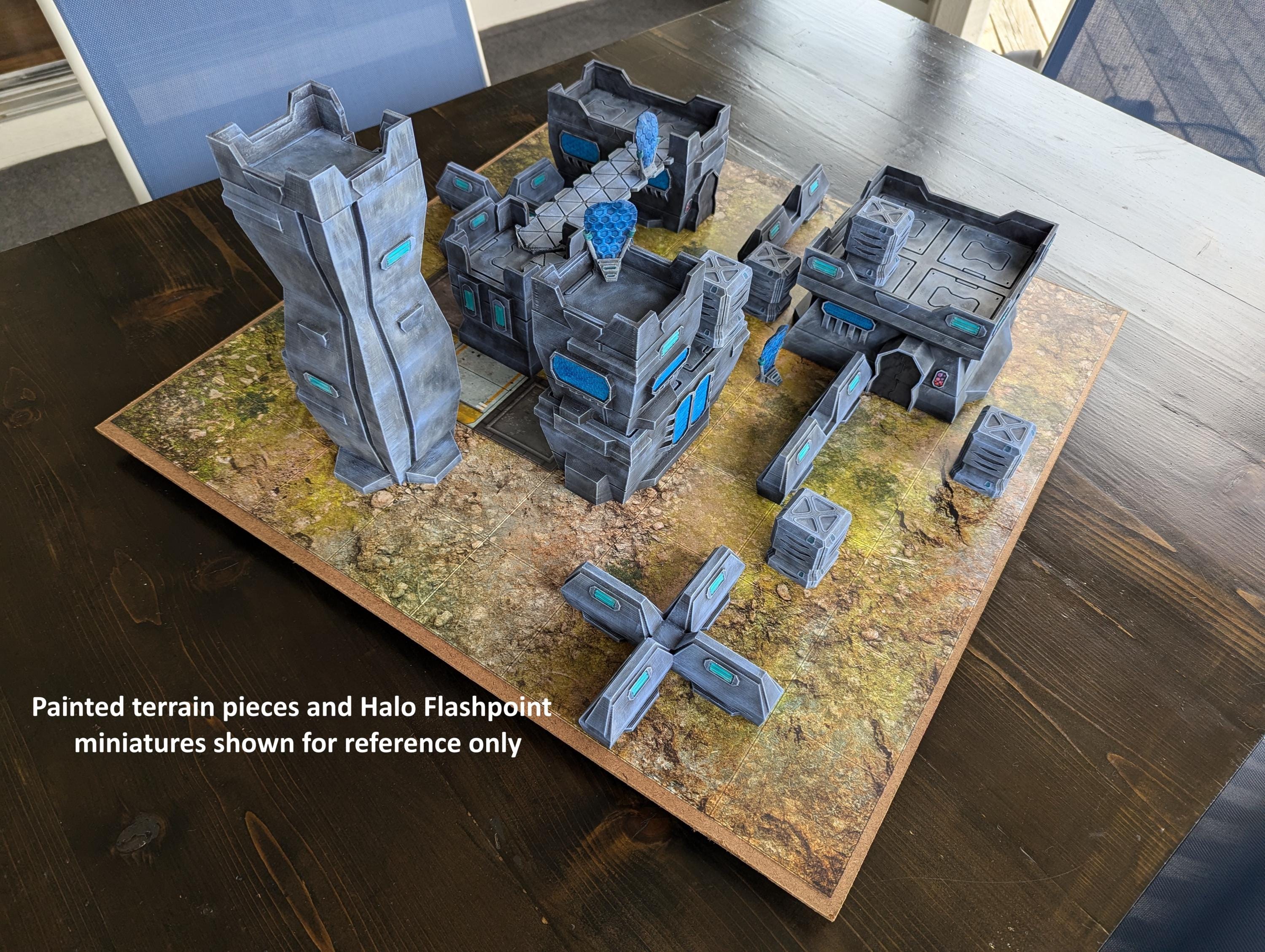 Sci-fi Alien Wargaming Bunker Terrain Piece 28-32mm Compatible With ...