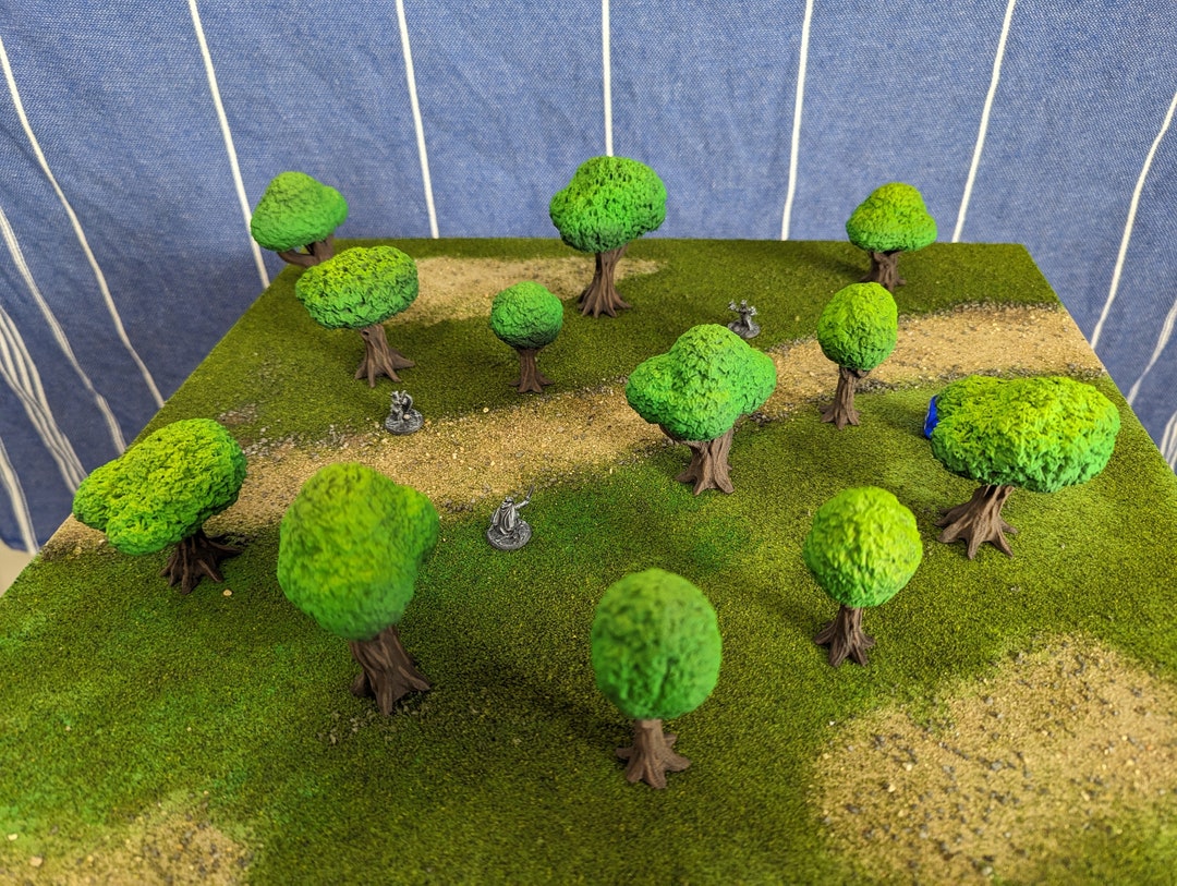 15mm Scale Painted Forest Terrain Trees 3D Printed Great Gift for ...