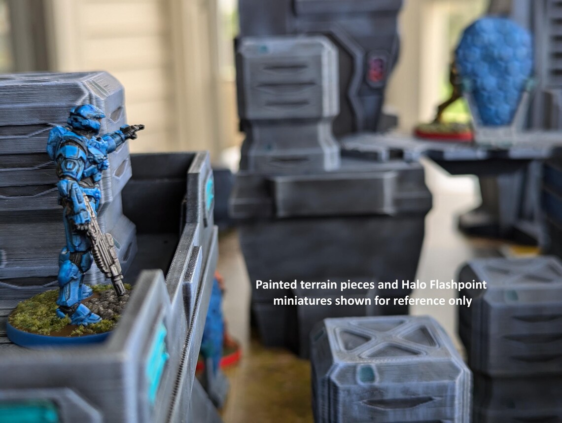 Sci-fi Alien Wargaming Bunker Terrain Piece 28-32mm Compatible With ...