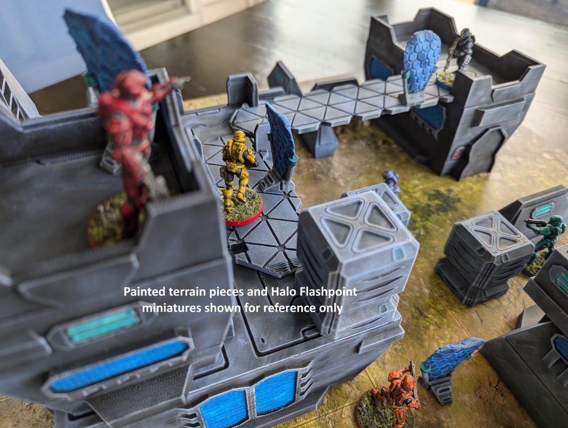 Sci-fi Alien Wargaming Bunker Terrain Piece 28-32mm Compatible With ...