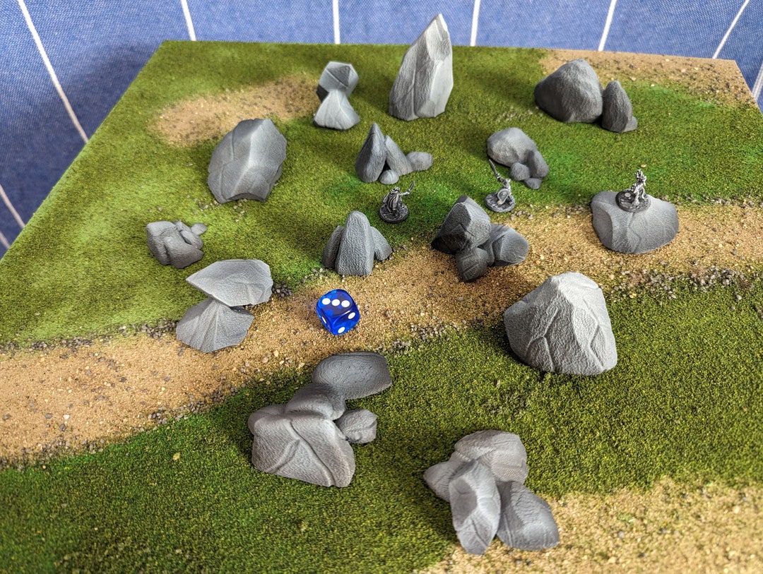 15mm Scale Terrain Rocks and Boulders 3D Printed Hand-painted Great ...