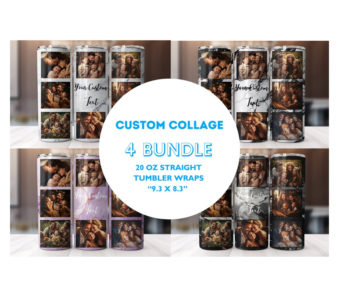 Custom Photo Tumbler Template Bundle, Canva Template Sublimation Photo ...