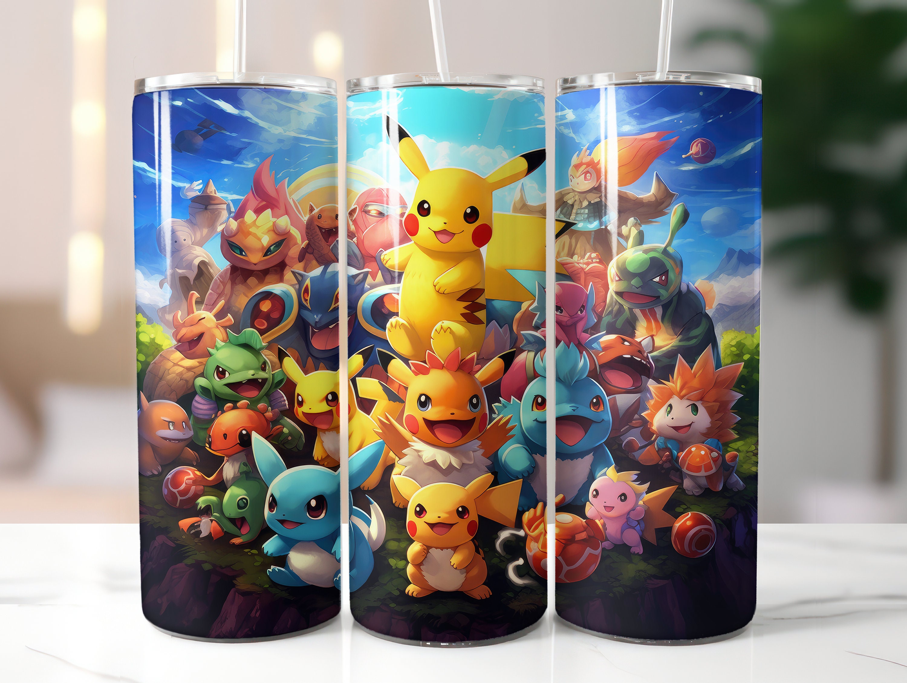 Pokemon Tumbler Wrap, 20oz Skinny Tumbler Pokemon Wrap PNG, Tumbler ...