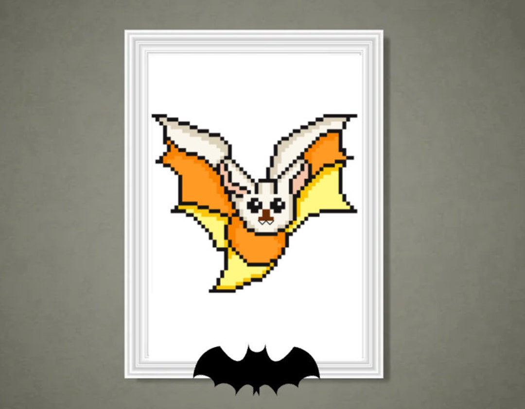Candy Corn Bat Cross Stitch Pattern, Halloween, Spooky, PDF Pattern ...