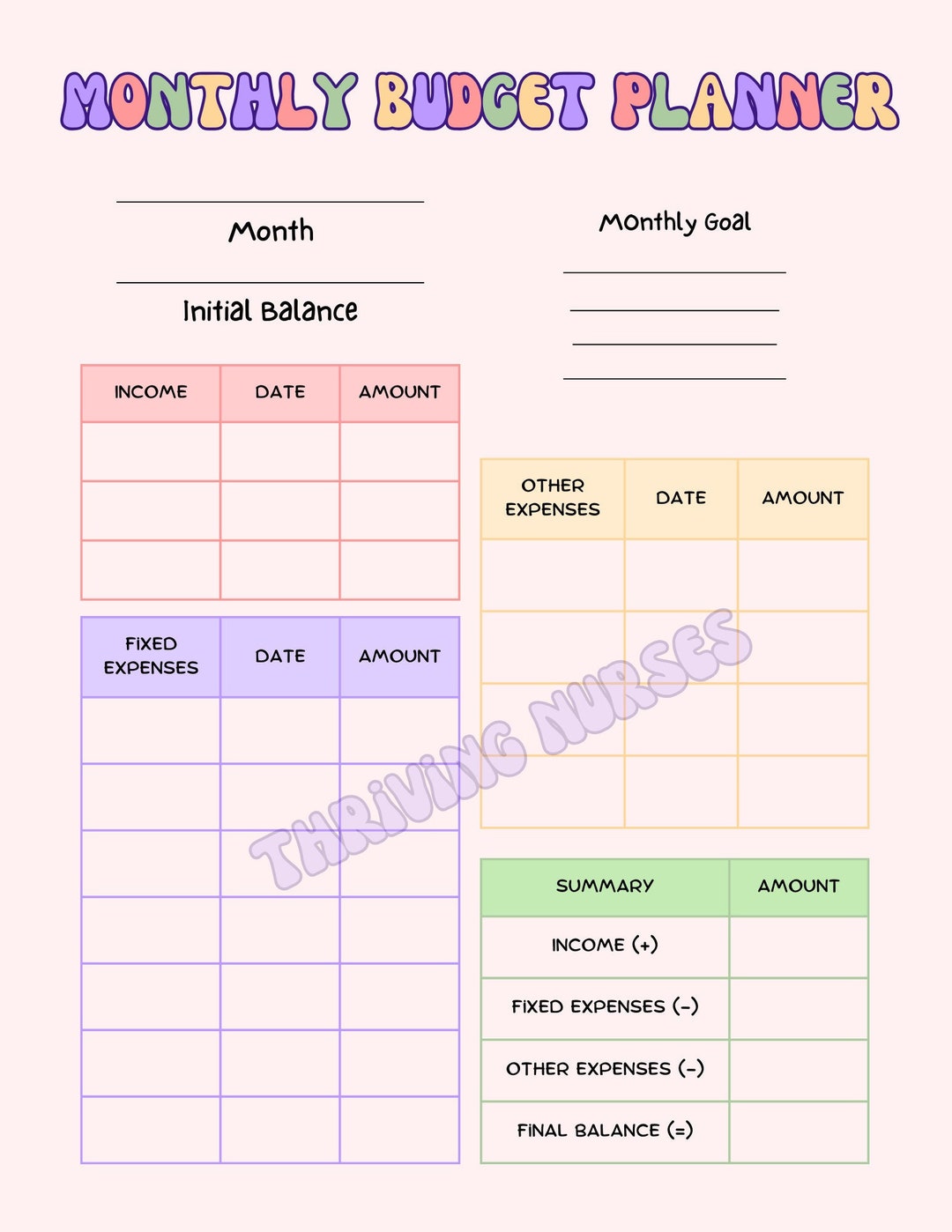 Cute Budget Planner - Etsy