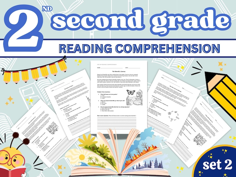 2nd Grade Reading Comprehension Bundle Worksheets | Fun, Engaging ...