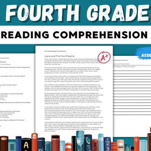 4th Grade Reading Comprehension Bundle 16 Assignments + Bonus Sight ...