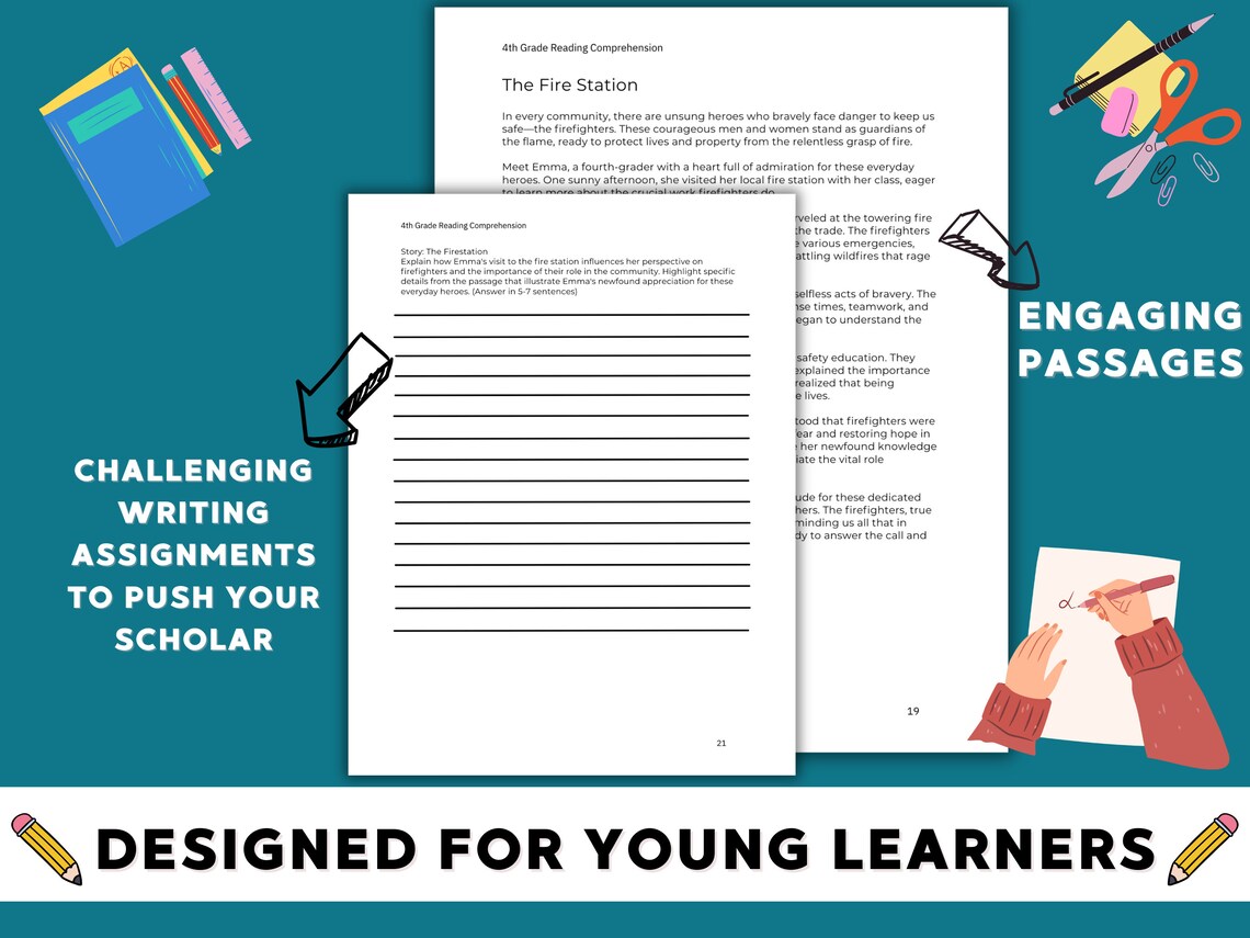 4th Grade Reading Comprehension Bundle 16 Assignments + Bonus Sight ...