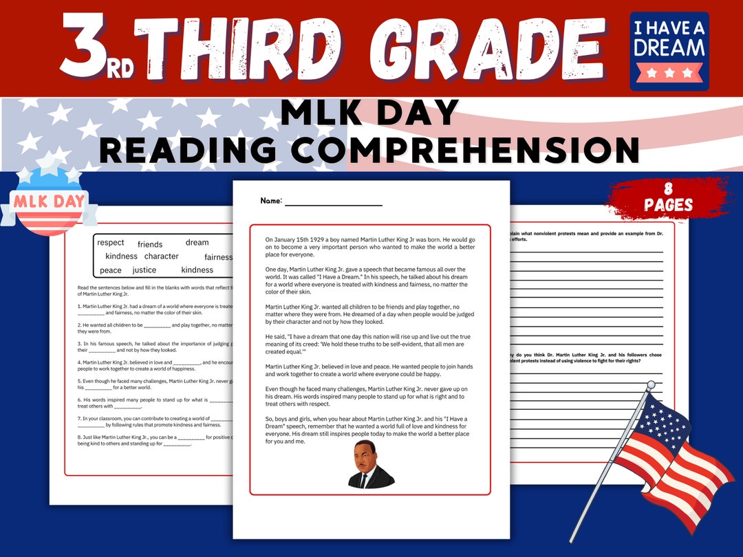 3rd Grade Black History Month Martin Luther King Jr Reading ...