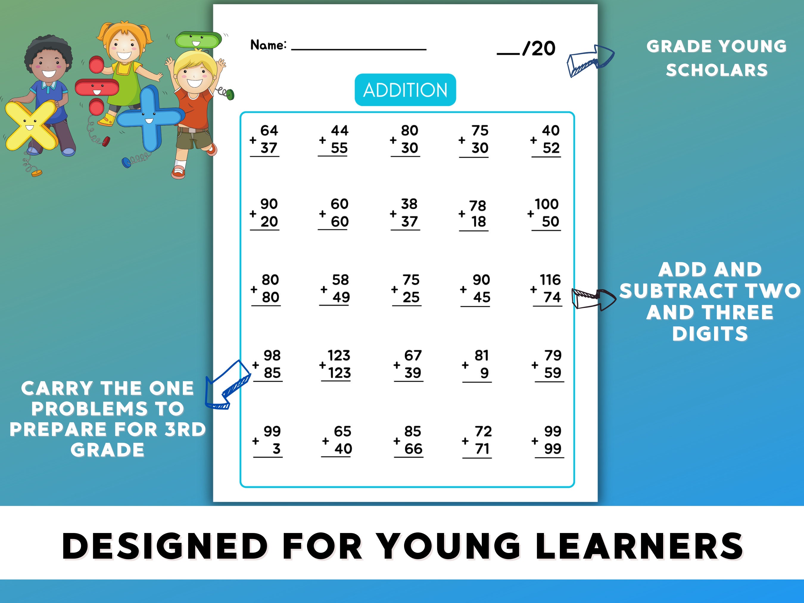 2nd Grade Addition and Subtraction Bundle - Etsy
