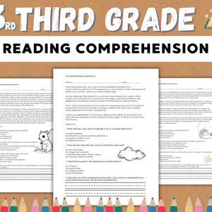 3rd Grade Reading Comprehension Bundle 15 Pages - Etsy