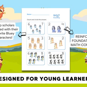 Kindergarten Bluey Counting and Numbers Bundles. 11 Activities. - Etsy