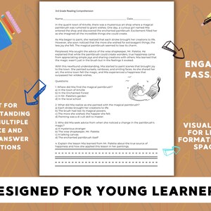 3rd Grade Reading Comprehension Bundle 15 Pages - Etsy