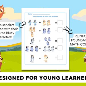 Blue Dog Kindergarten Kids Tracing and Math Activities Bundle. 10 ...