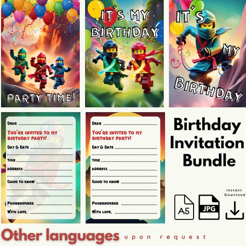 Ninjago Invite - Etsy