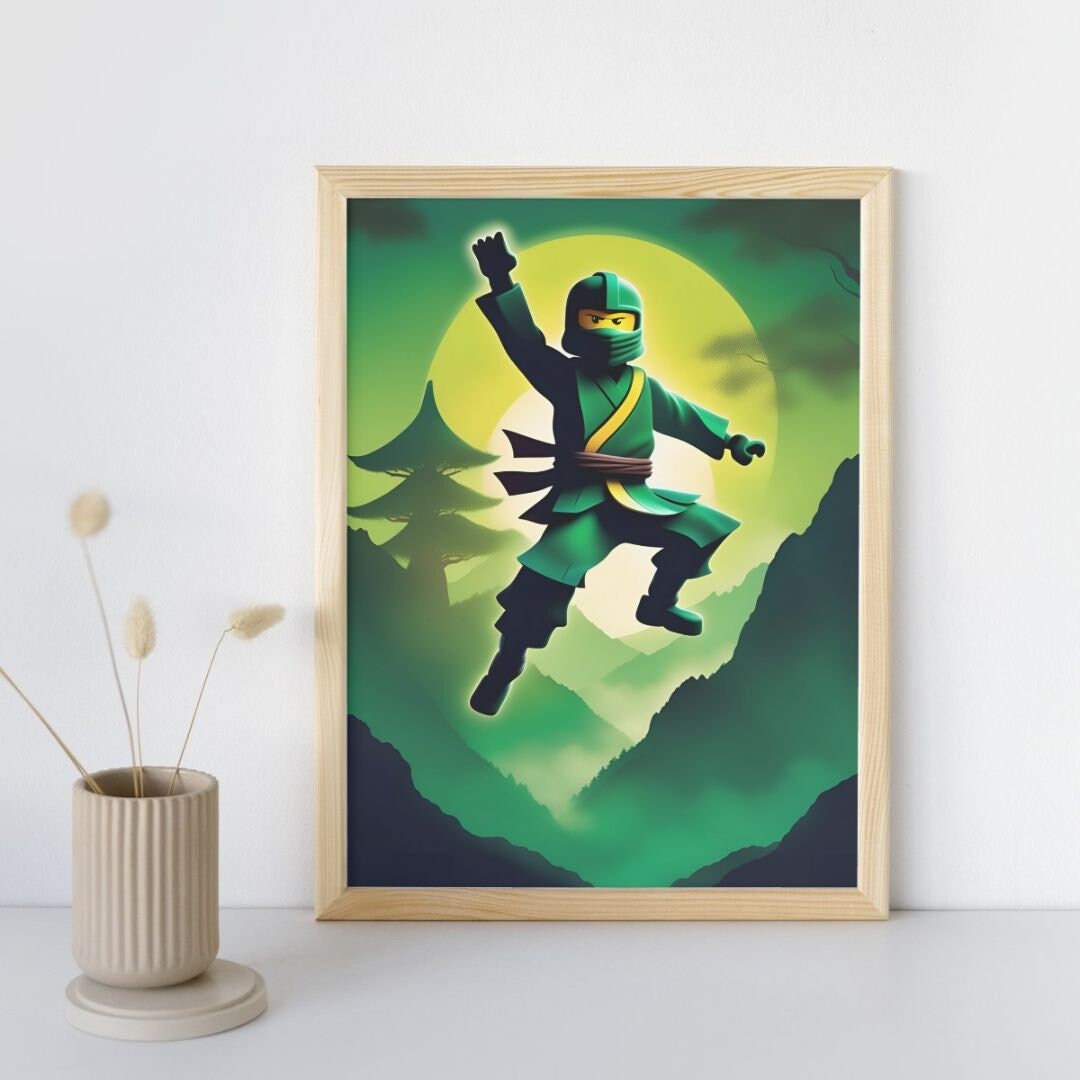 Ninja Wall Art Boys Room - Ninja Poster - DIGITAL ART PRINT - Wall ...