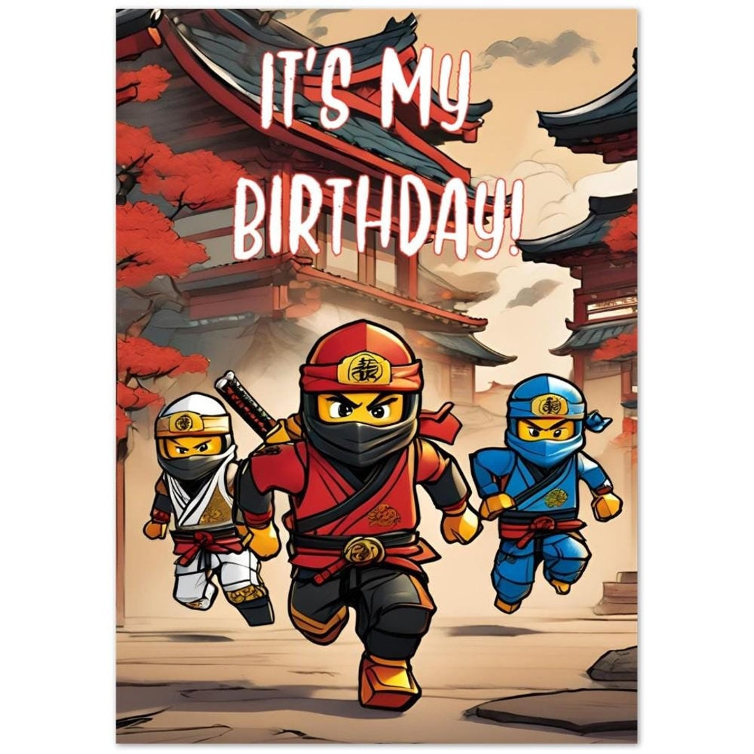 PERSONALIZED Ninja Birthday Invitation Ninja Boys Birthday Pack of 10 ...