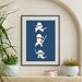 Set of 2 Ninja Wall Art Boys Room Blue Ninja Trio DIGITAL ART PRINT ...