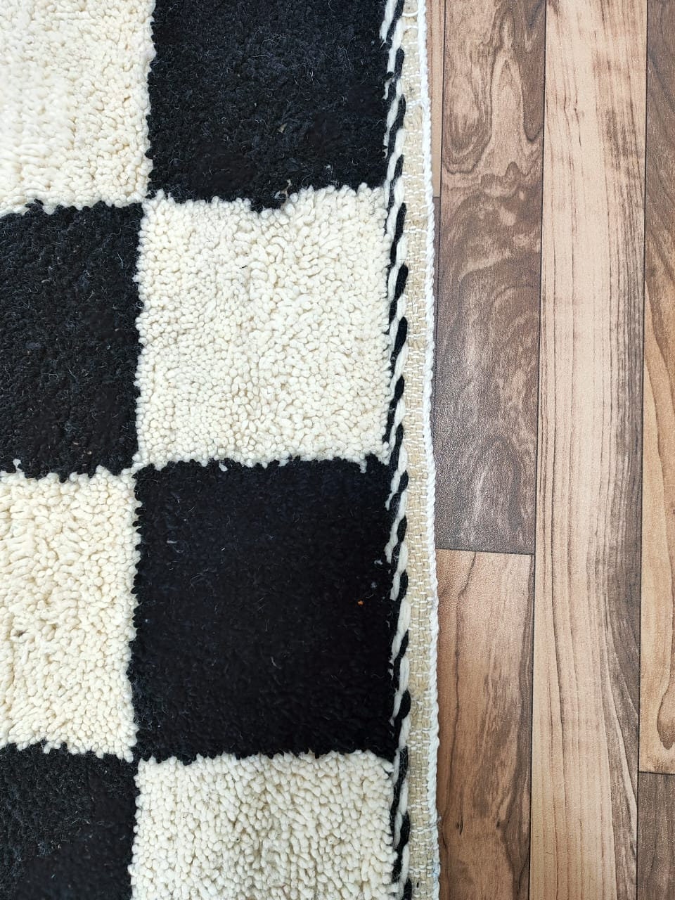 Black and White Checkered Rug, Moroccan Berber Checkered Rug, Checkered ...