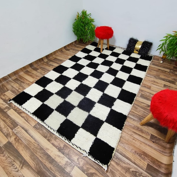 Checkered Rug - Etsy