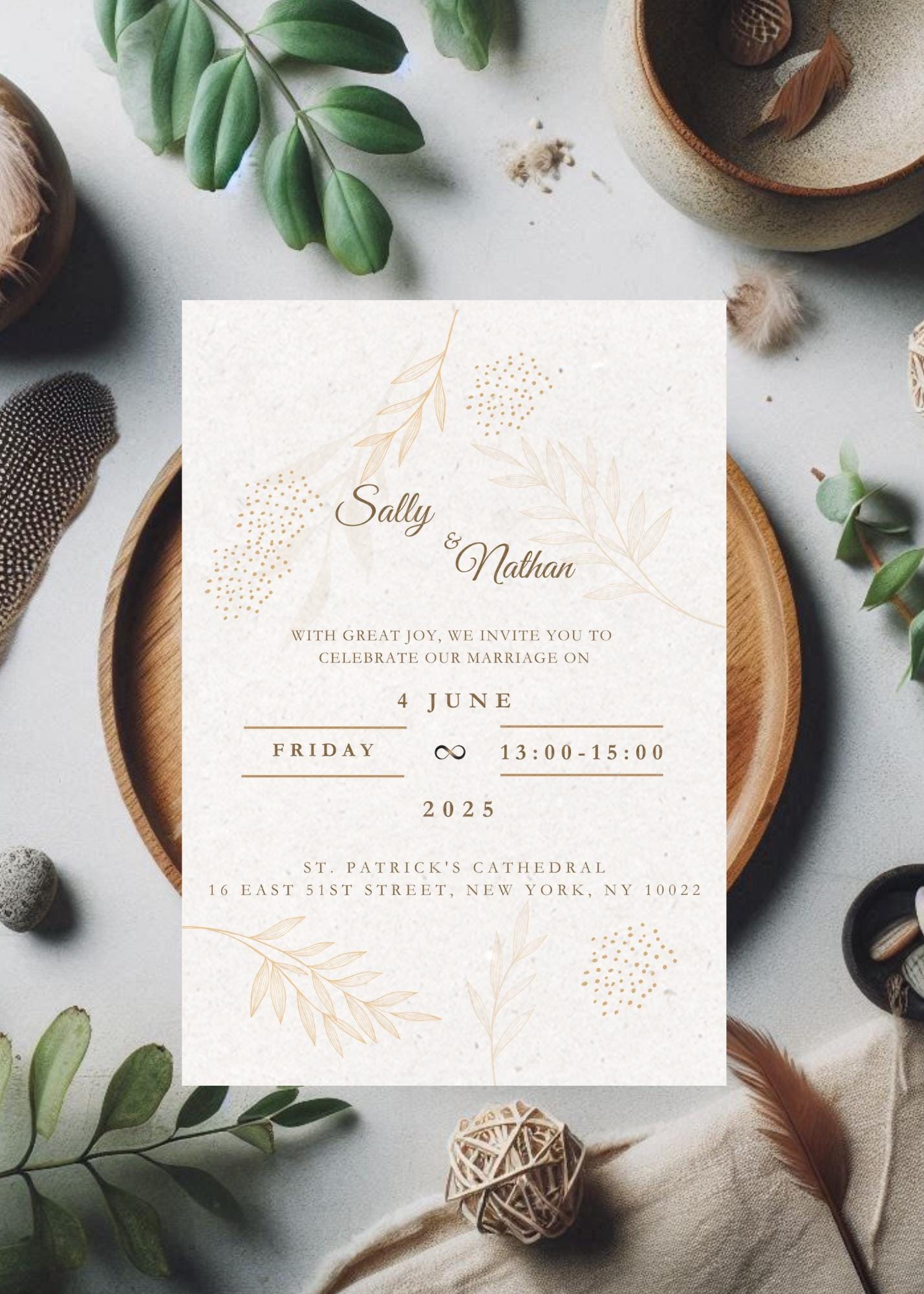 Editable Minimalist Wedding Invitation Template, Nothing Fancy Invite ...