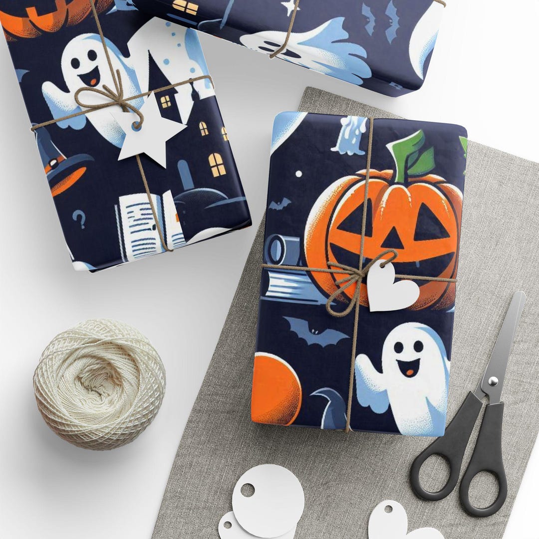 Halloween Wrapping Paper Roll-halloween Party Supplies-back to School ...