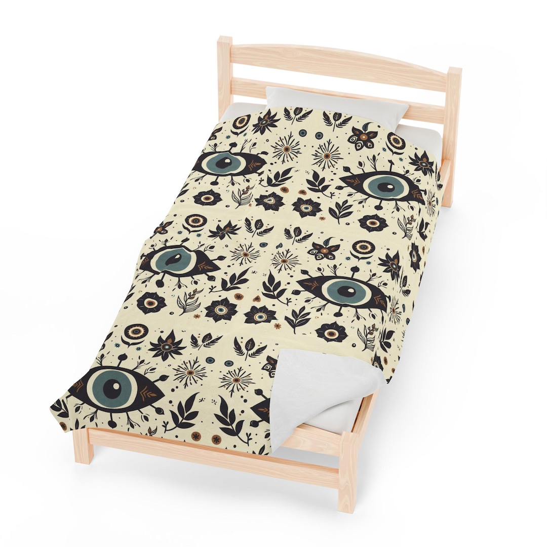 Turkish Evil Eye Throw Blanket for Daughter - Modern Soft Cozy Grandma ...