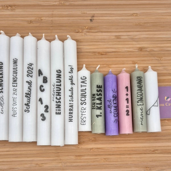 Kerze einschulung - Etsy.de