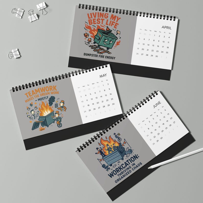 2026 Dumpster Fire Calendar: A Year of Sarcastic Wisdom, Spicy ...