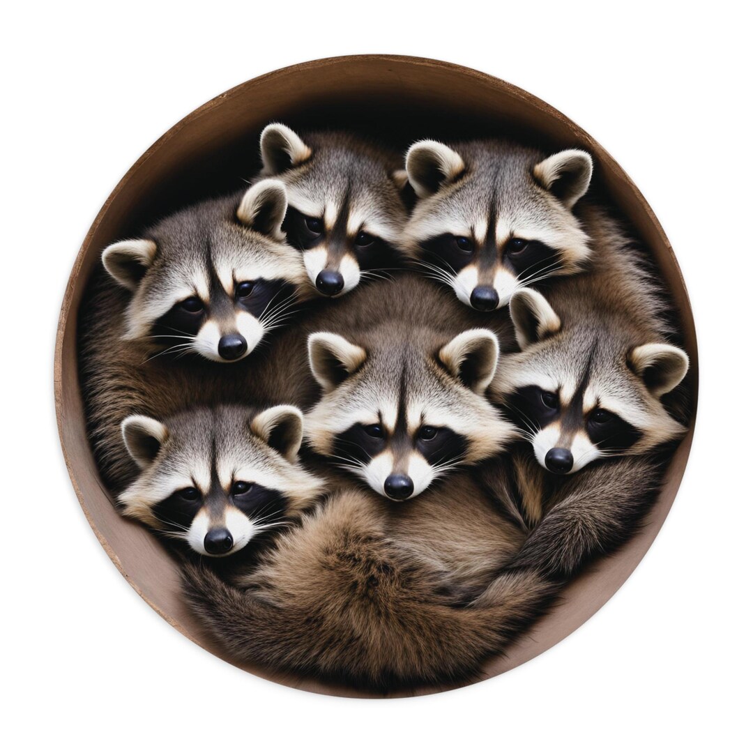 Cute Raccoon Mouse Pad, Adorable Desk Mat, Office Decor, Computer ...