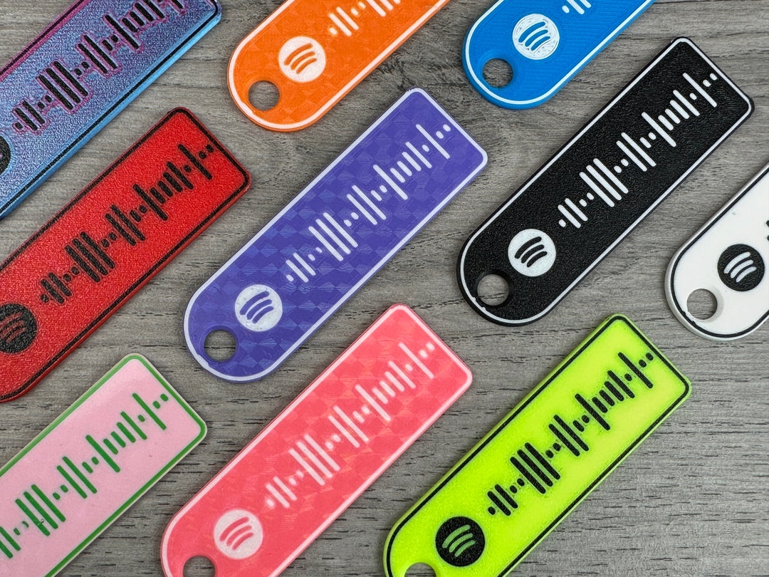 Spotify Music Code Keyring Textured or Sparkly Playlist Keychain Gift ...