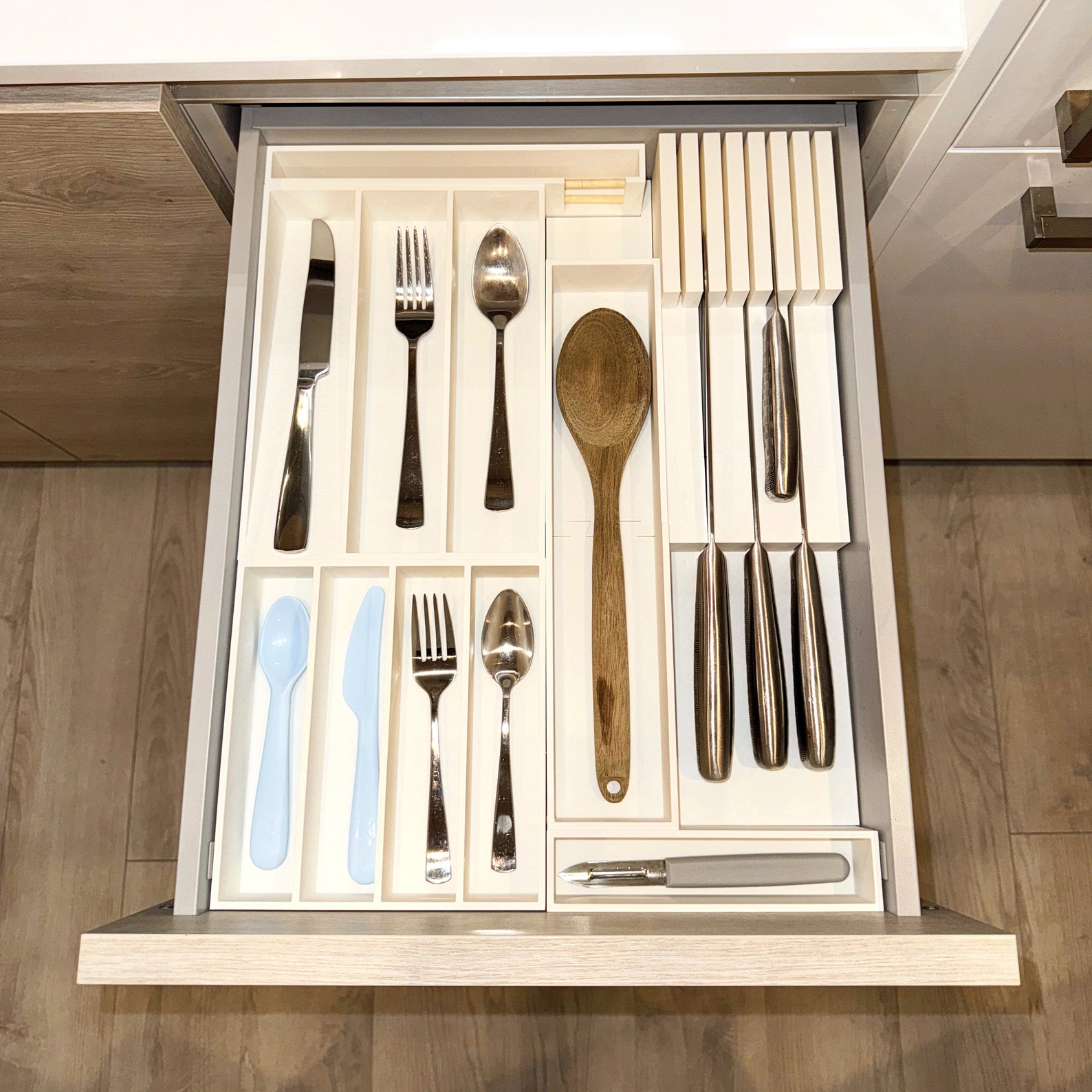 Custom Kitchen Drawer Organizer: Personalized, Washable, Tailored Fit ...